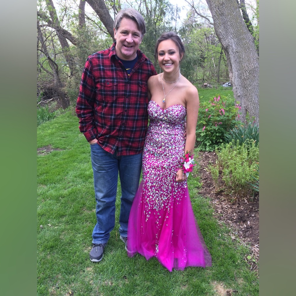 Pink Beaded Prom/Formal Dress - Gem